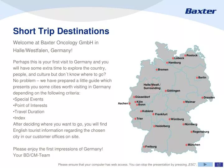 PPT - Short Trip Destinations PowerPoint Presentation, free download ...