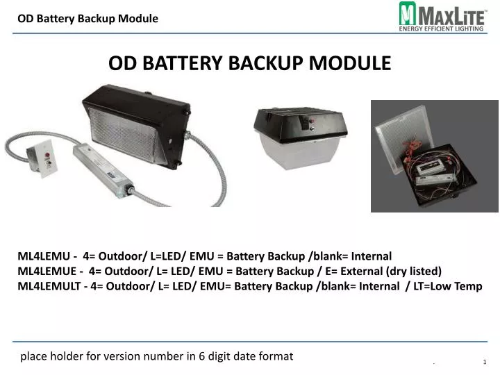 PPT - OD Battery Backup Module PowerPoint Presentation, free download ...