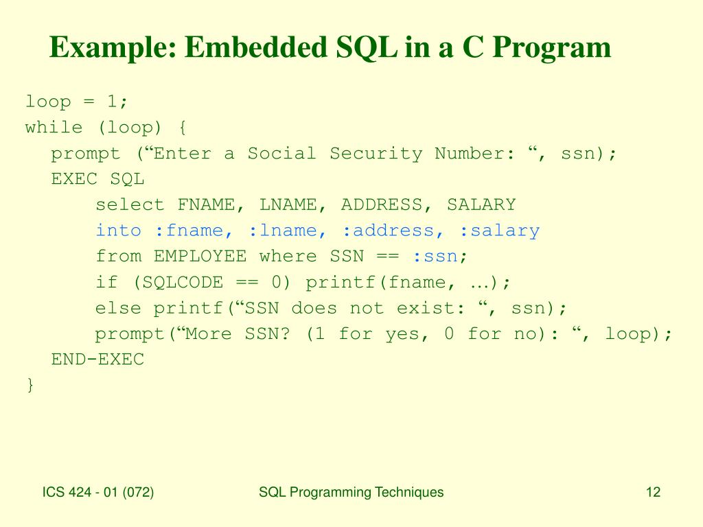 Ppt Introduction To Sql Programming Techniques And Constraints And Views In Sql Powerpoint
