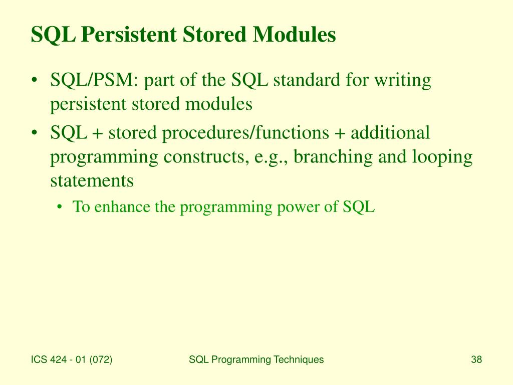 Ppt Introduction To Sql Programming Techniques And Constraints And Views In Sql Powerpoint