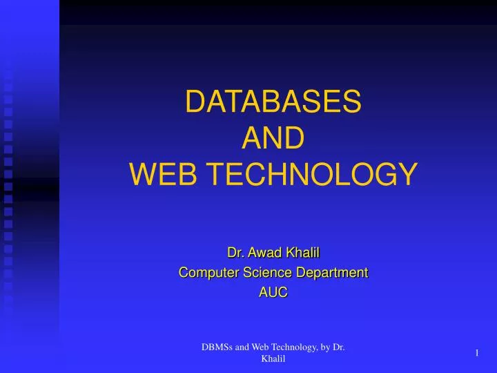 PPT - DATABASES AND WEB TECHNOLOGY PowerPoint Presentation, free ...