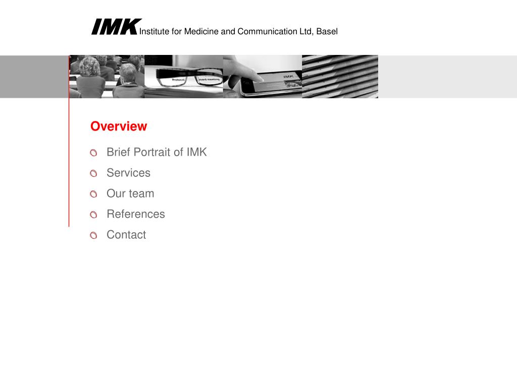 PPT - IMK Institute for Medicine and Communication Ltd, Basel ...