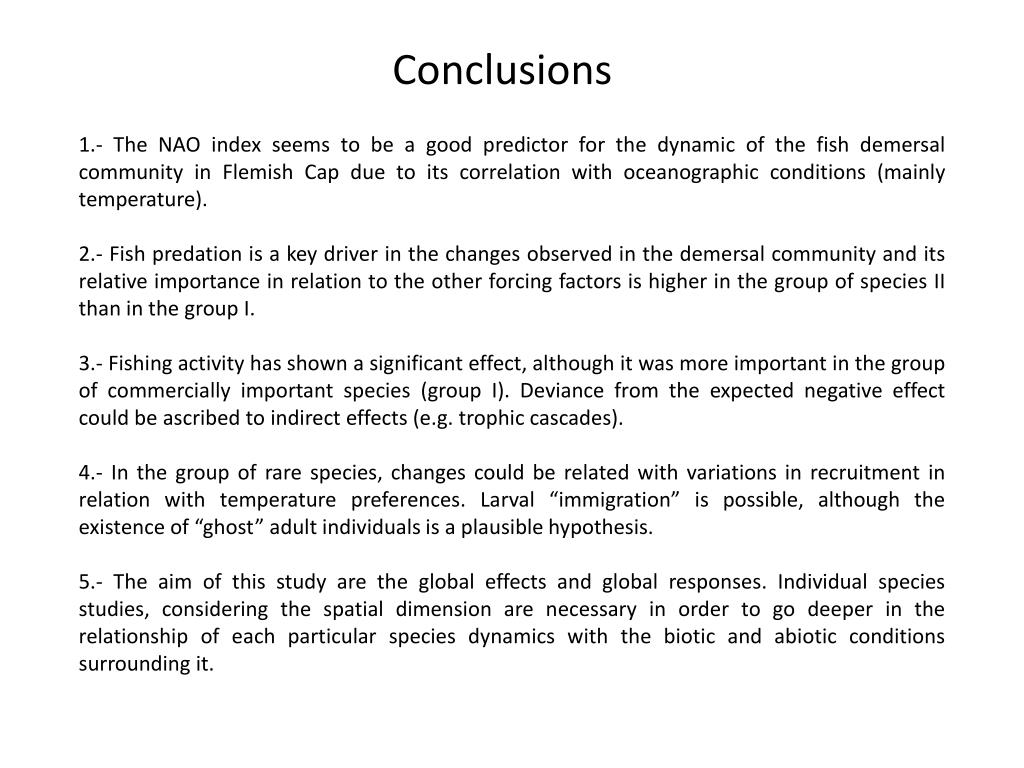 PPT - Changes in Demersal Fish Community Structure of the Flemish Cap ...