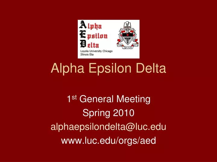 PPT - Alpha Epsilon Delta PowerPoint Presentation, free download - ID ...