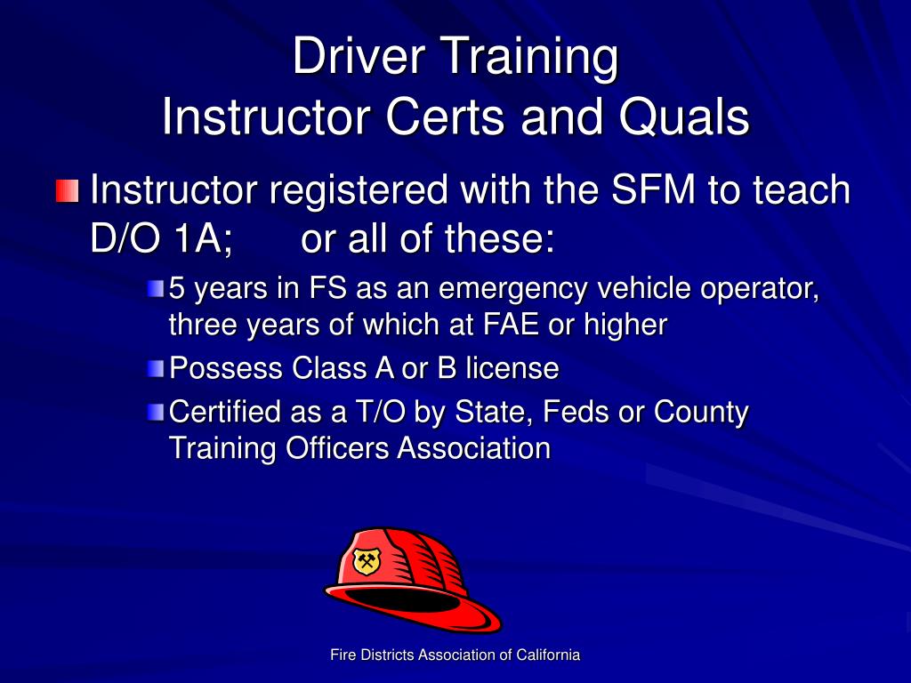 PPT - California Firefighter Drivers Licensing PowerPoint Presentation ...