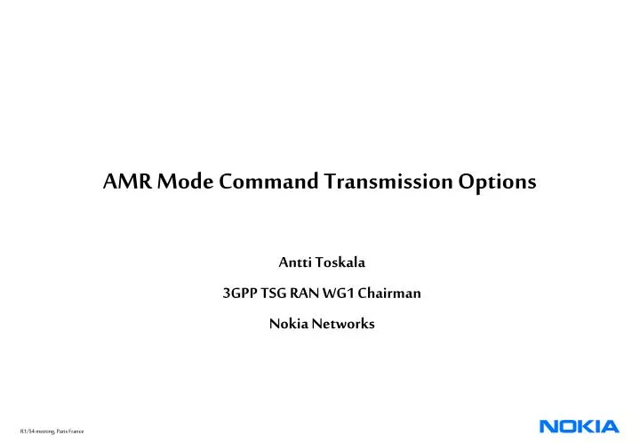 PPT - AMR Mode Command Transmission Options PowerPoint Presentation ...