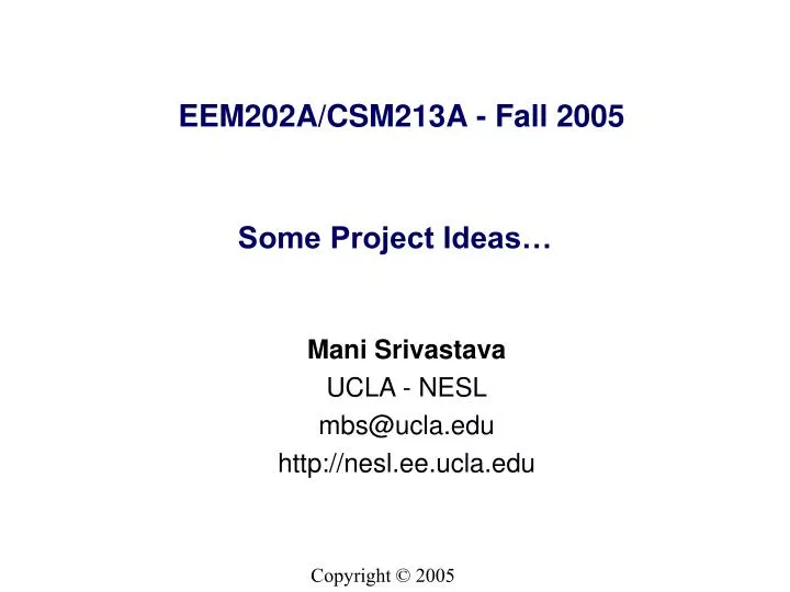 PPT - Some Project Ideas… PowerPoint Presentation, free download - ID ...