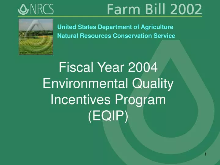 PPT - Fiscal Year 2004 Environmental Quality Incentives Program (EQIP ...