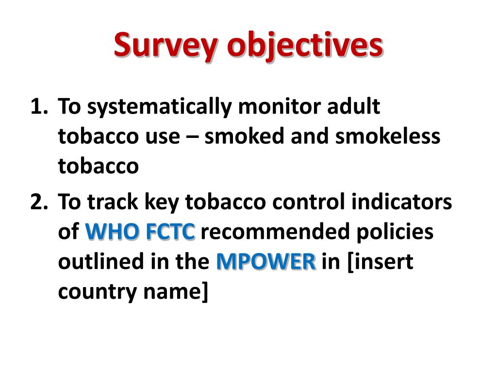 PPT - Global Adult Tobacco Survey (GATS) PowerPoint Presentation, free ...