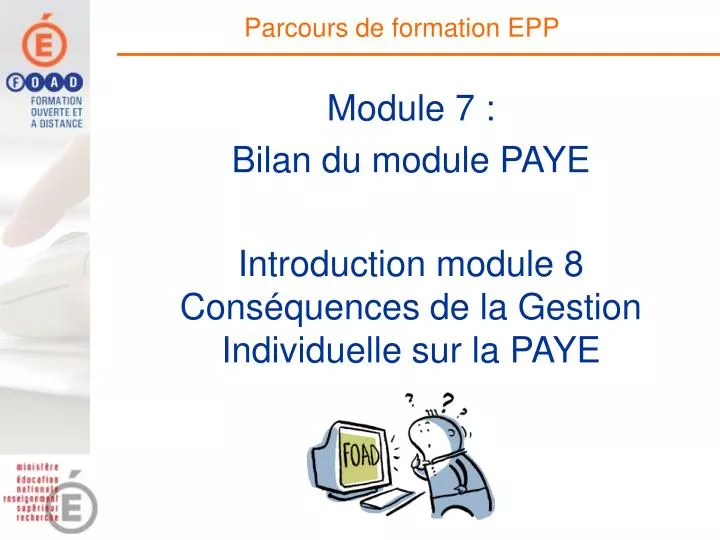 PPT - Module 7 : Bilan du module PAYE PowerPoint Presentation, free download - ID:6965825