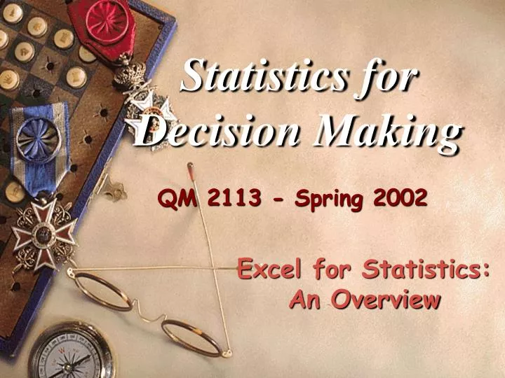 PPT - Statistics for Decision Making PowerPoint Presentation, free ...
