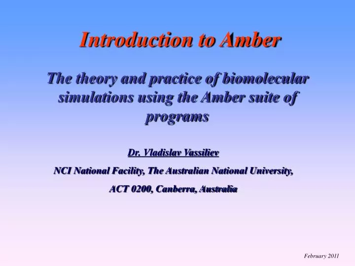PPT - Introduction to Amber PowerPoint Presentation, free download - ID:6966755