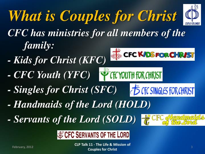 PPT - Christian Life Program Talk 11 – THE LIFE AND MISSION OF COUPLES ...