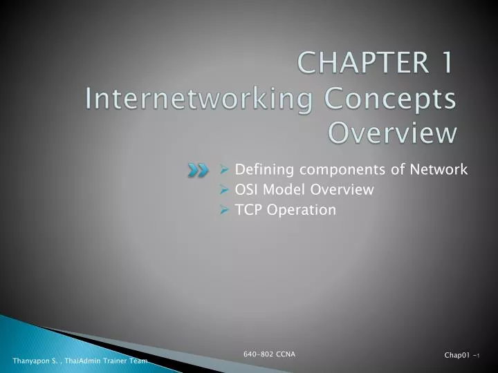 PPT - CHAPTER 1 Internetworking Concepts Overview PowerPoint Presentation - ID:6967386