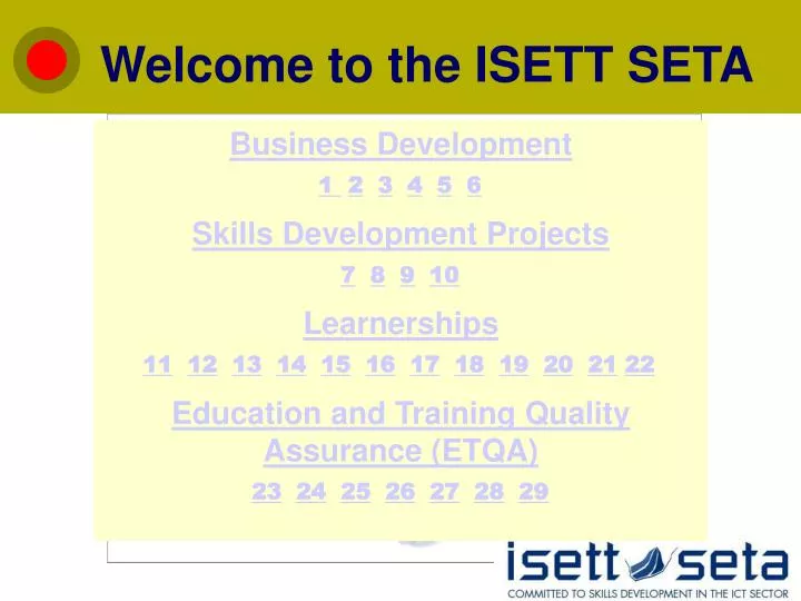 PPT - Welcome to the ISETT SETA PowerPoint Presentation, free download ...