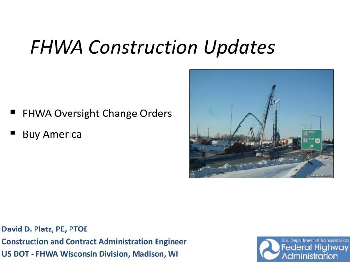 PPT - FHWA Construction Updates PowerPoint Presentation, free download ...
