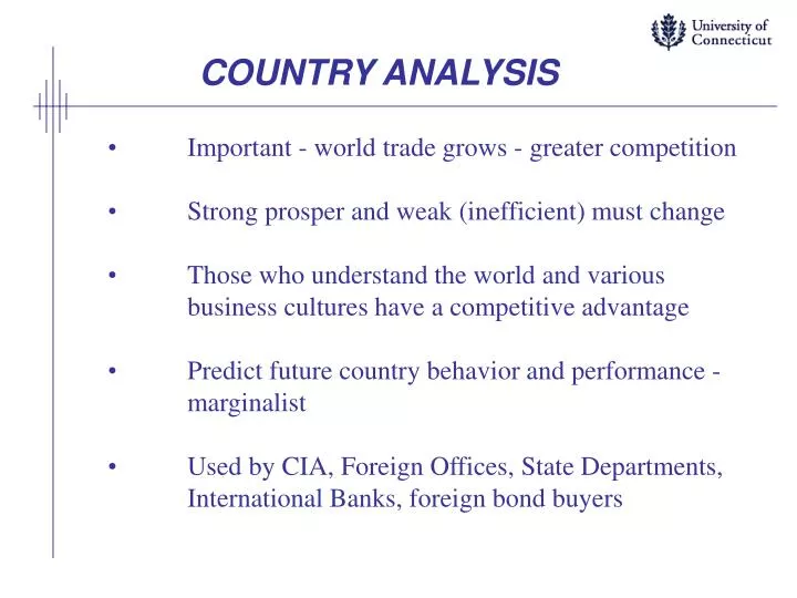 PPT - COUNTRY ANALYSIS PowerPoint Presentation, free download - ID:6968950