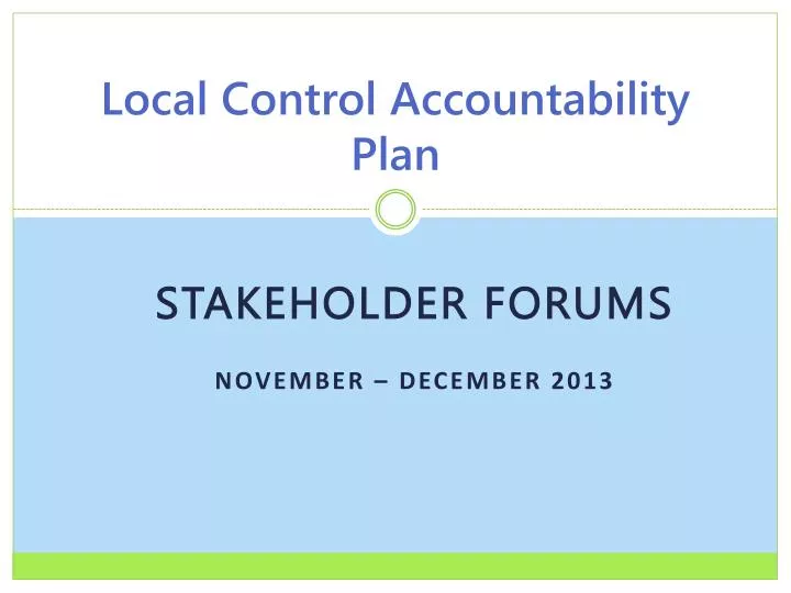 PPT - Local Control Accountability Plan PowerPoint Presentation, free ...