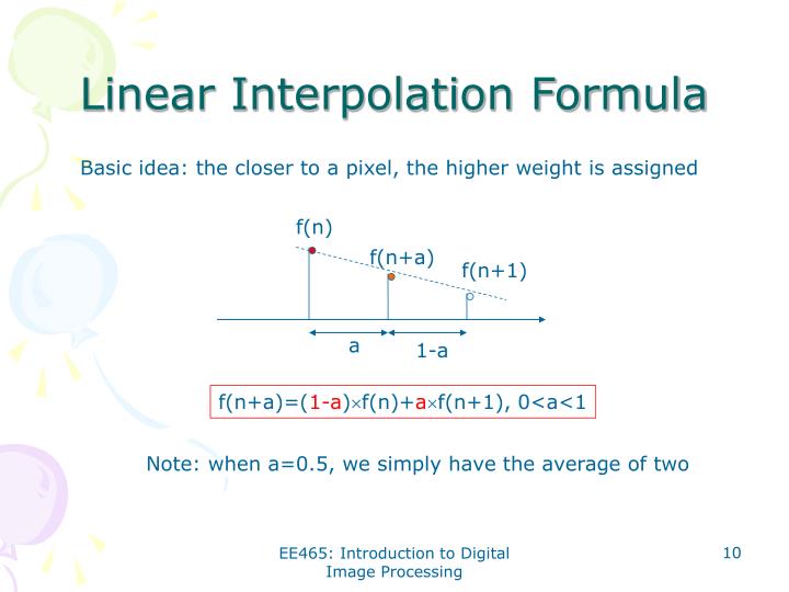 Interpolation Formula Linear Interpolation Using Microsoft Excel 