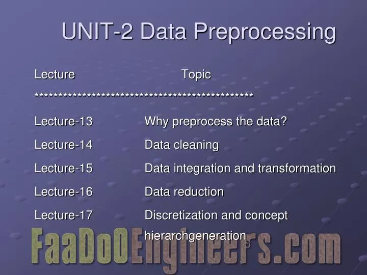 Ppt Unit 2 Data Preprocessing Powerpoint Presentation Free Download 3226