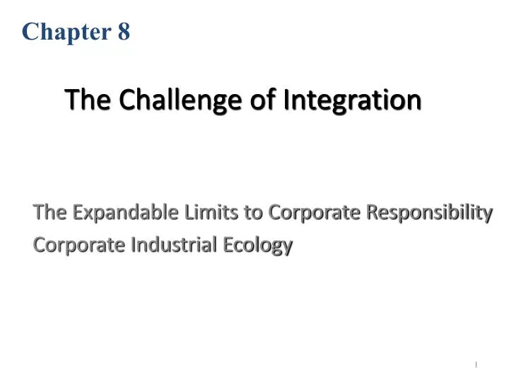 PPT - The Challenge of Integration PowerPoint Presentation, free ...