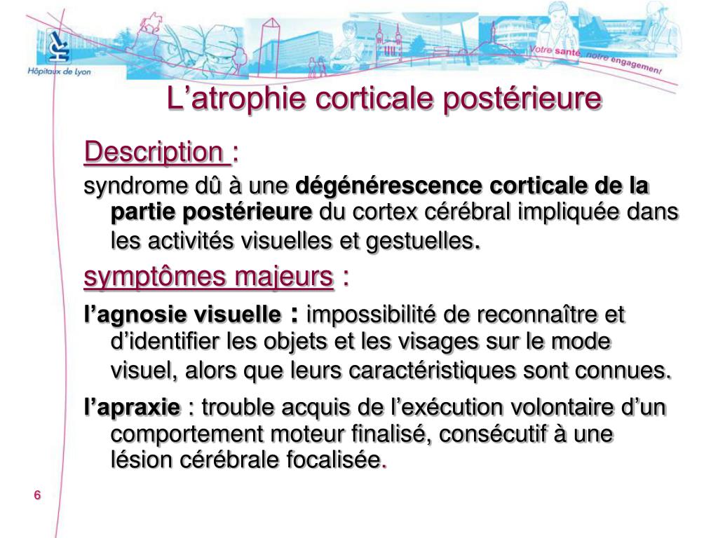PPT - L’atrophie corticale postérieure. Prise en soin à l’hôpital de ...