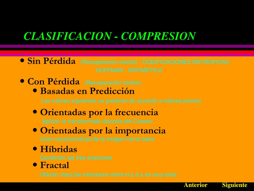 PPT - OPTIMIZACION DE LAS TECNICAS ESTANDARES DE COMPRESION PARA ...