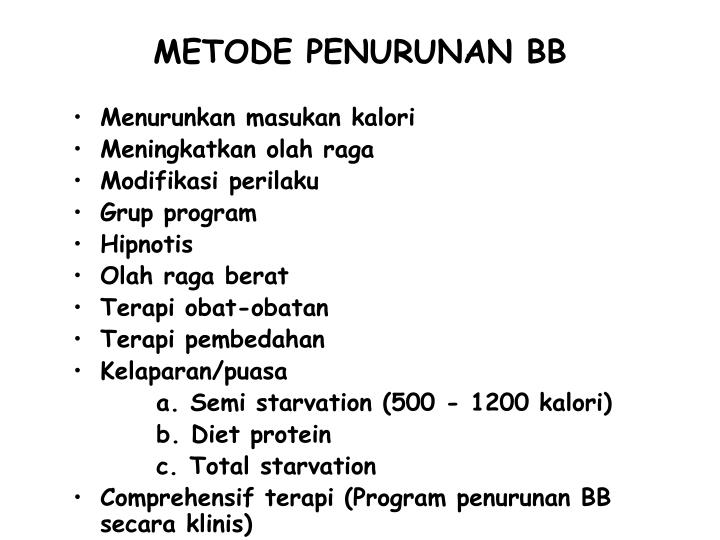 PPT - Kontrol berat badan ataukah SLIMMING PROGRAMS PowerPoint Presentation - ID:6973118