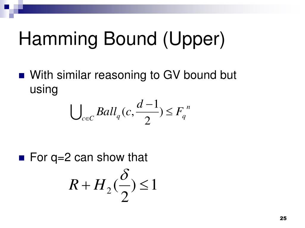 Ppt Asymptotically Good Binary Code With Efficient Encoding And Justesen Code Powerpoint