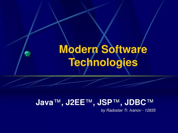 PPT - Modern Software Technologies PowerPoint Presentation, free ...