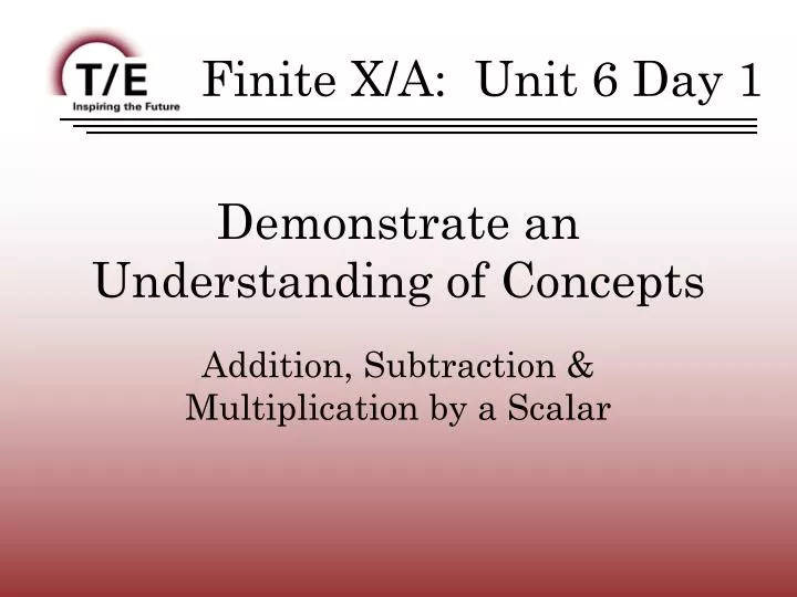 PPT - Demonstrate an Understanding of Concepts PowerPoint Presentation ...