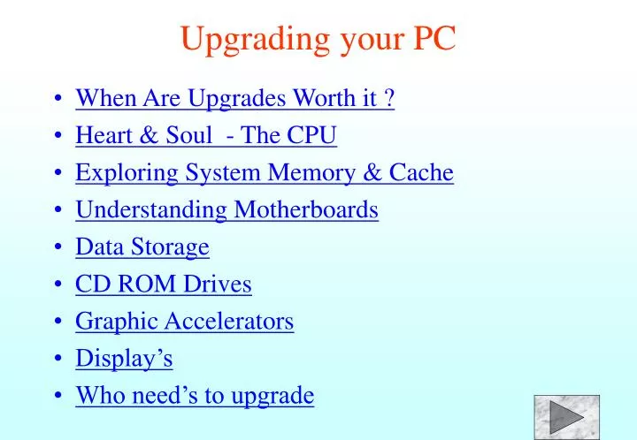PPT - Upgrading your PC PowerPoint Presentation, free download - ID:6979122