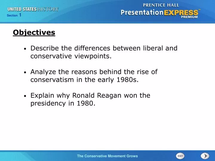 PPT - Describe the differences between liberal and conservative ...