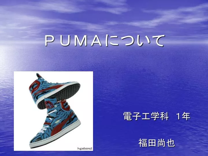 PPT - PUMAについて PowerPoint Presentation, free download - ID:6980908