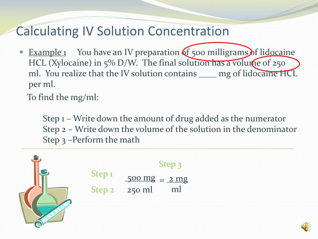 PPT - Calculating IV Solution Concentration PowerPoint Presentation ... PPT - Calculating IV Solution Concentration PowerPoint Presentation ...