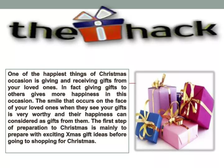 PPT - gift ideas PowerPoint Presentation, free download - ID:6985697