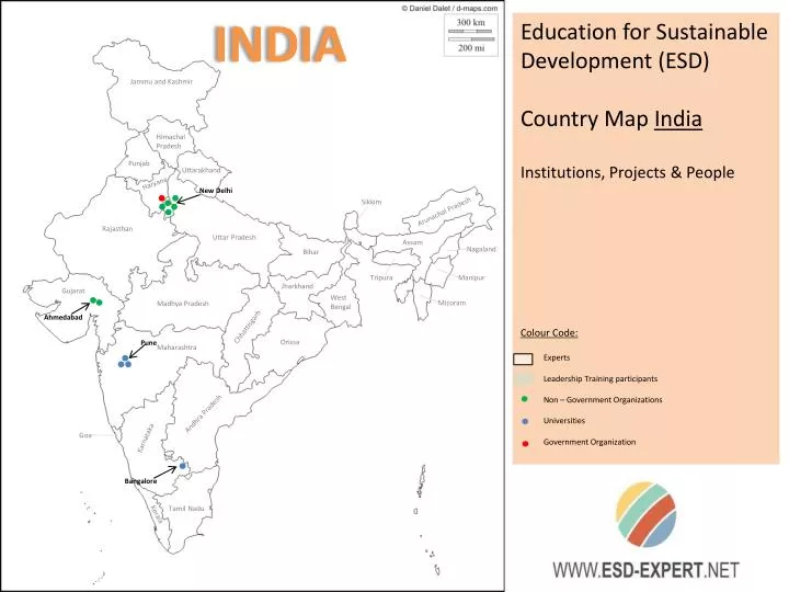 PPT - Education for Sustainable Development (ESD) Country Map India ...