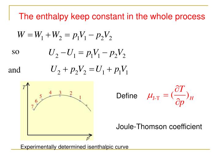 PPT - 2.9 Joule-Thomson experiments PowerPoint Presentation - ID:6987715