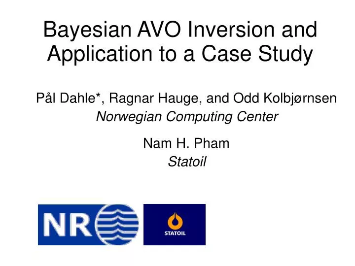 PPT - Bayesian AVO Inversion and Application to a Case Study PowerPoint ... PPT - Bayesian AVO Inversion and Application to a Case Study PowerPoint ...