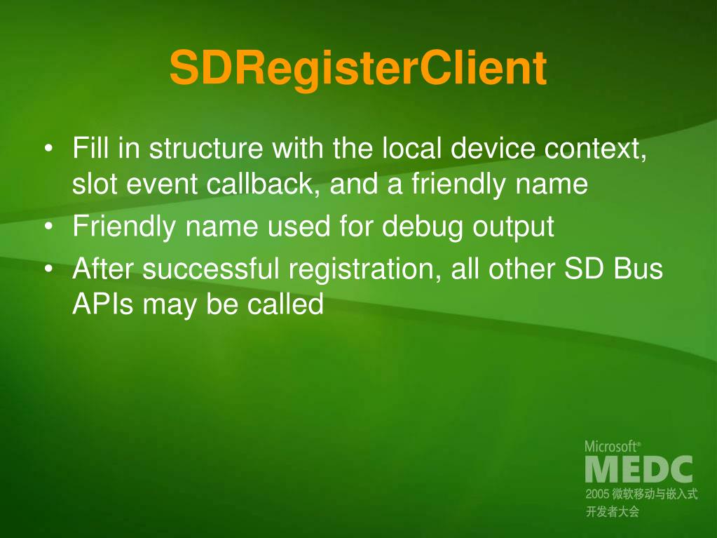PPT - How To Write A Windows CE SDIO Client Driver PowerPoint ...