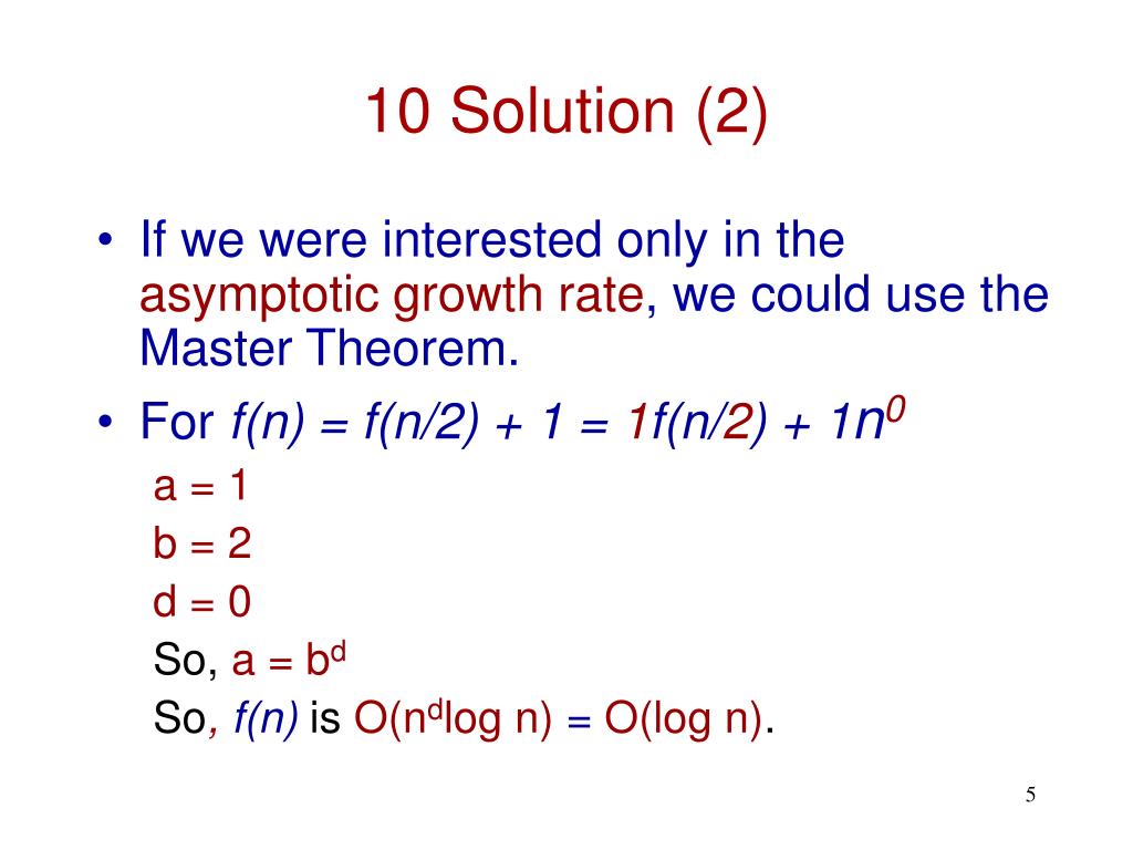 Ppt Divide And Conquer Algorithms And Recurrence Relations Selected Exercises Powerpoint