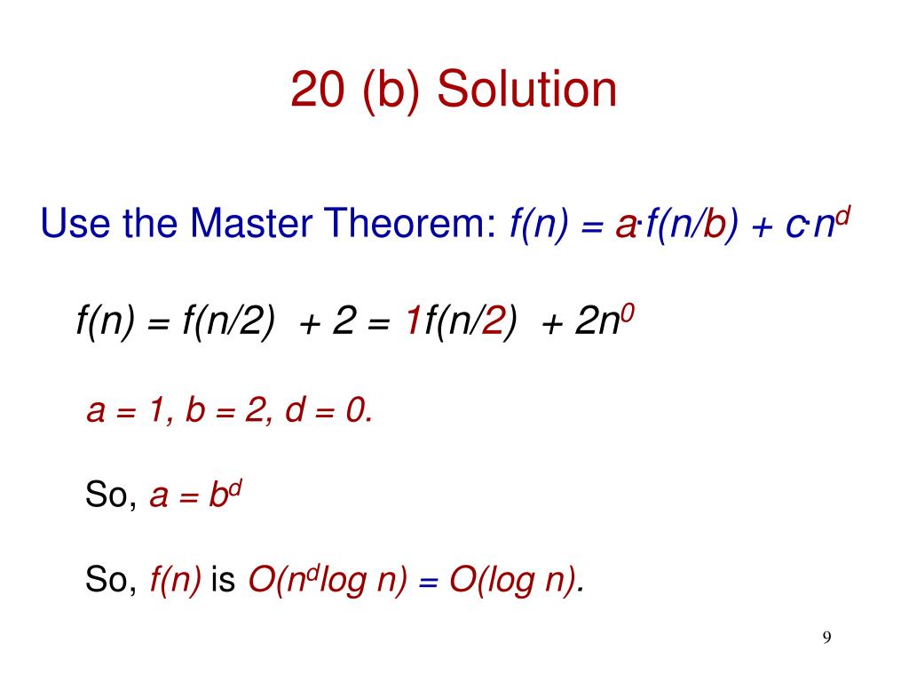 Ppt Divide And Conquer Algorithms And Recurrence Relations Selected Exercises Powerpoint