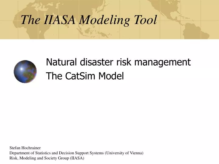 PPT - The IIASA Modeling Tool PowerPoint Presentation, free download ...