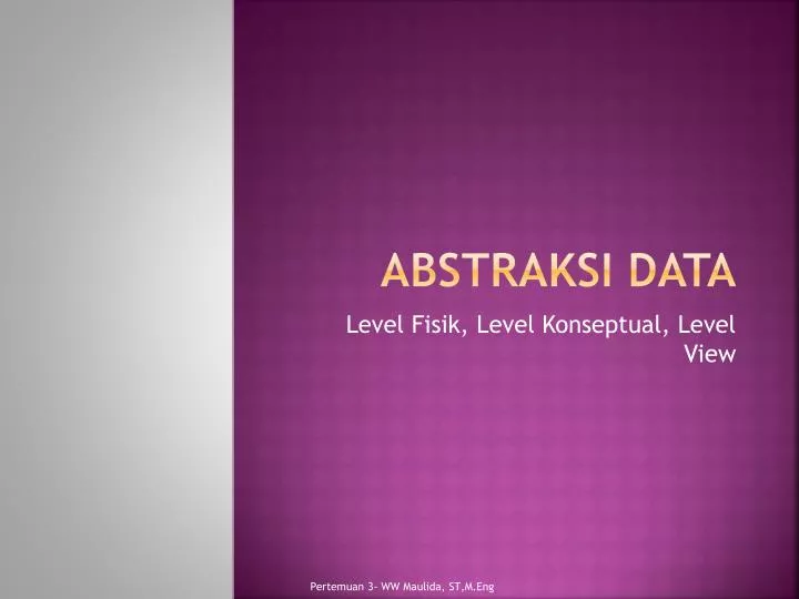 PPT - Abstraksi data PowerPoint Presentation, free download - ID:6991057