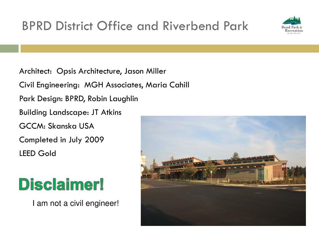 PPT - BPrd District Office and Riverbend Park PowerPoint Presentation, free download - ID:6991058