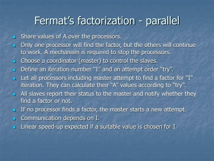 Ppt Parallel Fermats Integer Factorization Method Powerpoint