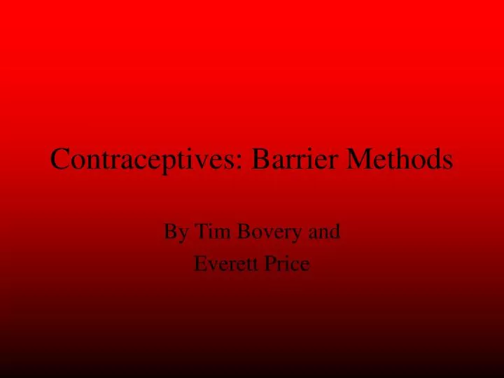 PPT - Contraceptives: Barrier Methods PowerPoint Presentation, free ...