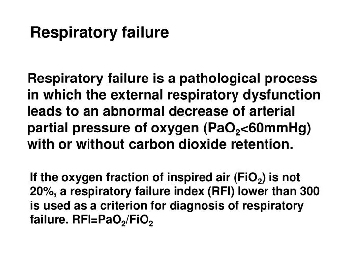 PPT - Respiratory failure PowerPoint Presentation, free download - ID ...