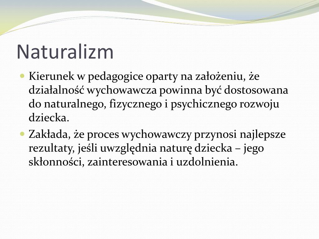 PPT - Naturalizm pedagogiczny J. J. Rousseau PowerPoint Presentation ...
