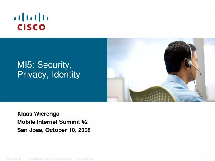 PPT - MI5: Security, Privacy, Identity PowerPoint Presentation, free ...
